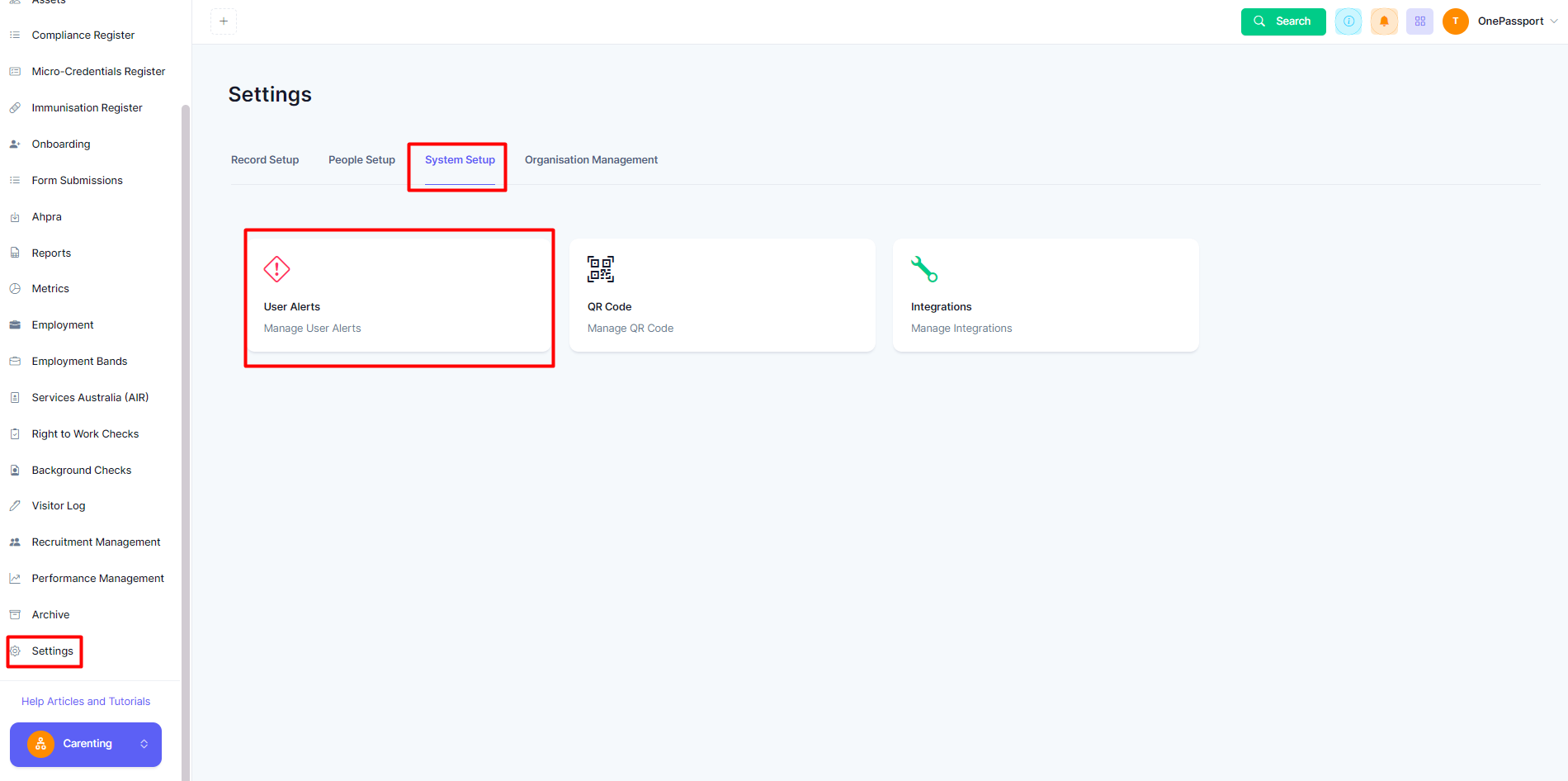 Setting Up Ahpra Alert and Receiving Notification – OnePassport
